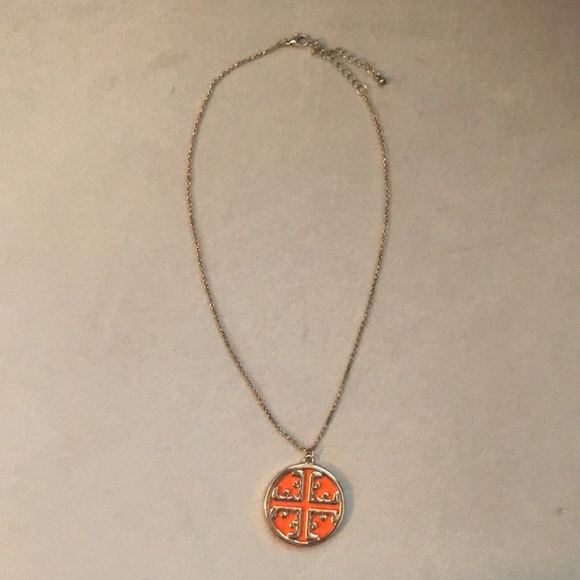 Jewelry | Orange Medallion Necklace | Poshmark
